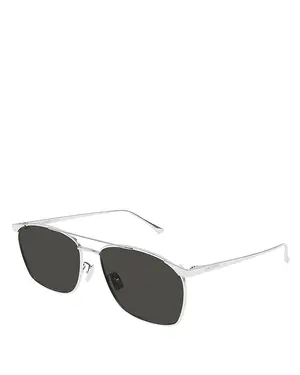 Saint Laurent Vincent Navigator Sunglasses - Silver