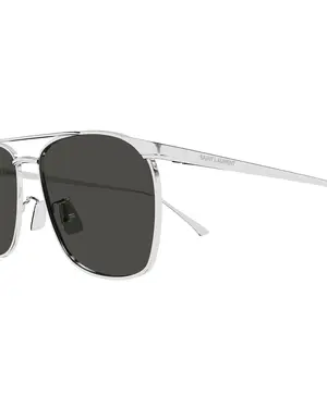 Saint Laurent Vincent Navigator Sunglasses - Silver