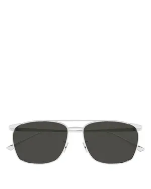 Saint Laurent Vincent Navigator Sunglasses - Silver