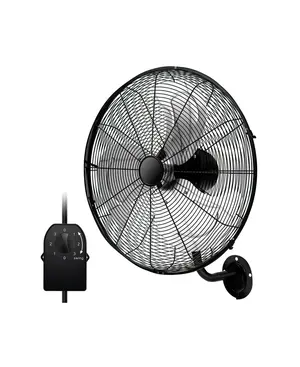 GOUUN 20 Inch Wall Mount Fan With 3 Fan Speeds And Adjustable Tilt Head - Black