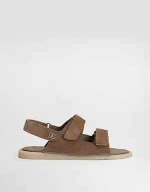 Dolce & Gabbana Dg Light Suede Sandals - Brown