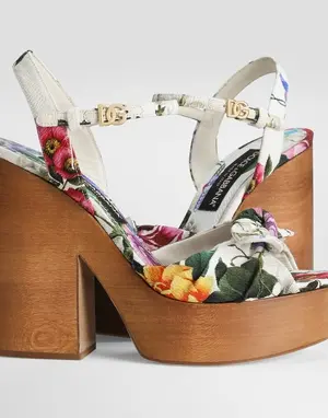 Dolce & Gabbana Keira Jacquard Platform Sandals - Print