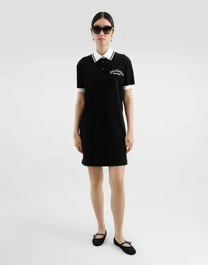 Dolce & Gabbana Cotton Piqué Dress With Dg Logo