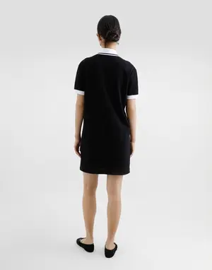 Dolce & Gabbana Cotton Piqué Dress With Dg Logo
