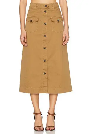 Saint Laurent Button-down Midi Skirt