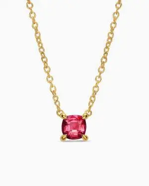 David Yurman David Yurman 18K Yellow Gold Micro Chatelaine® Pendant Necklace With Emerald Ruby