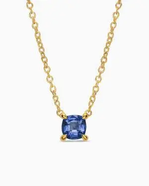 David Yurman David Yurman 18K Yellow Gold Micro Chatelaine® Pendant Necklace With Emerald Sapphire
