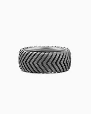 David Yurman Chevron Band Ring - Anthracite Titanium