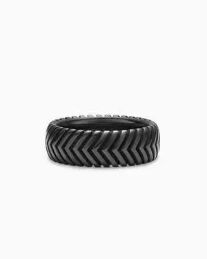 David Yurman Chevron Band Ring - Black Titanium