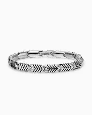 David Yurman Chevron Link Bracelet - All Sterling Silver