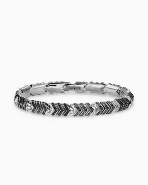 David Yurman Chevron Link Bracelet - Black Diamond