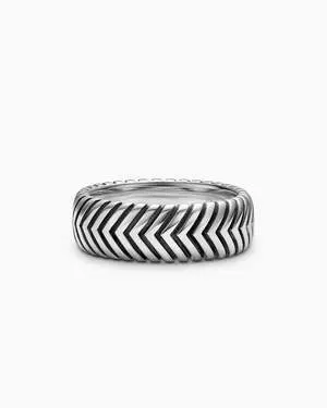 David Yurman Chevron Band Ring - All Sterling Silver