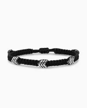 David Yurman Chevron Bracelet With Sterling Silver And Black Onyx - Black Onyx/black
