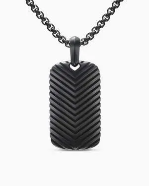 David Yurman Chevron Tag - Black Titanium