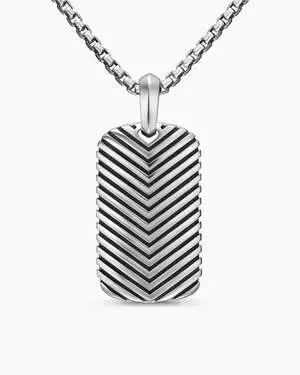 David Yurman Chevron Sterling Silver Tag - All Sterling Silver