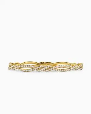 David Yurman Wisteria® Bangle In 18k Yellow Gold With Diamonds - Diamond