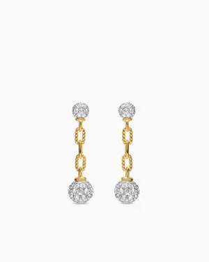 David Yurman Dy Madison® Pavé Bead Drop Earrings - Diamond