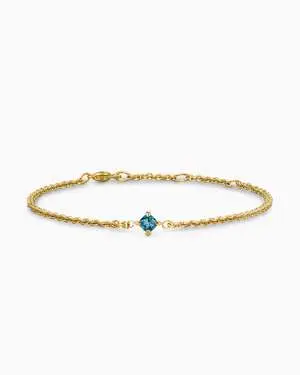 David Yurman Micro Chatelaine® Chain Bracelet - Hampton Blue Topaz