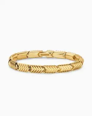 David Yurman Chevron Link Bracelet - All 18k Yellow Gold
