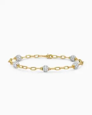 David Yurman Dy Madison Pavé Bead Chain Bracelet - Diamond