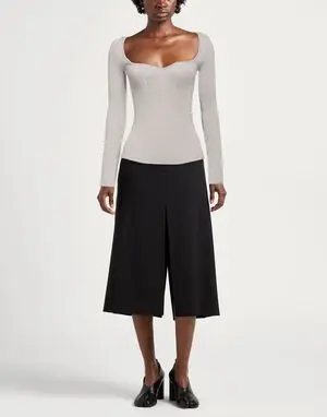 Elisabetta Franchi Ribbed Square Neck Long Sleeve Sweater