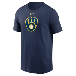 Nike Milwaukee Brewers Fuse Large Logo Mlb T-shirt - Blue