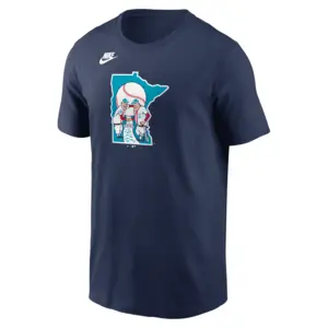 Nike Minnesota Twins Cooperstown Team Logo Mlb T-shirt - Blue