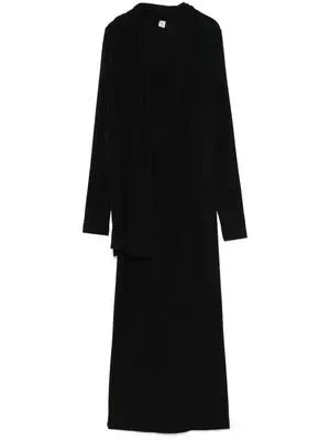 TOTEME Overlapped Jersey Dress - Black