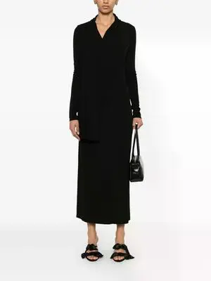 TOTEME Overlapped Jersey Dress - Black