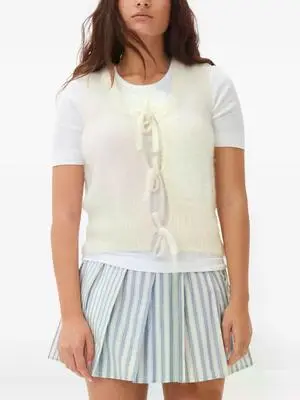 GANNI Tied Vest - Neutrals