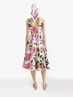 Dolce & Gabbana Floral-print Midi Skirt