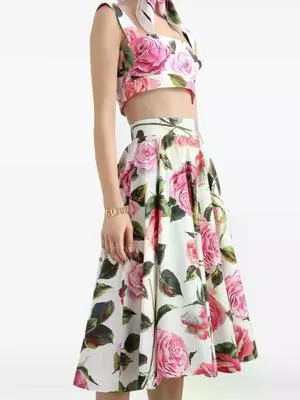 Dolce & Gabbana Floral-print Midi Skirt