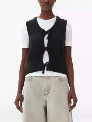 GANNI Tied Vest - Black