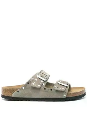 BIRKENSTOCK Arizona Studded Flat Sandals - Grey