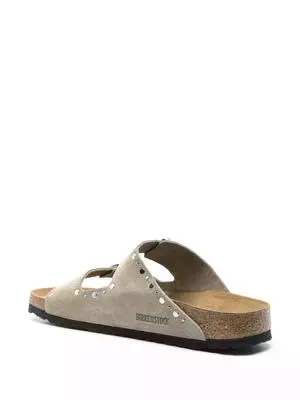 BIRKENSTOCK Arizona Studded Flat Sandals - Grey