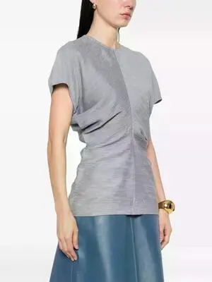 TOTEME Slouch-waist Crinkled Top - Blue