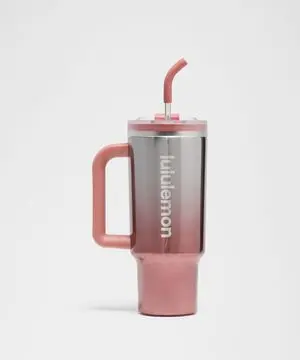 Lululemon Insulated Tumbler 40oz - Dark Rose Gold/silver