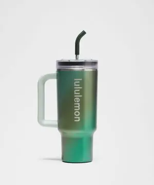 Lululemon Insulated Tumbler 40oz - Pelican/palm Court/raceway Green/rainforest Green
