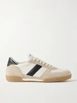 TOM FORD Terence Leather And Suede Sneakers - Neutrals