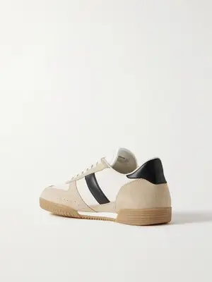 TOM FORD Terence Leather And Suede Sneakers - Neutrals