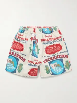 BODE Printed Cotton-twill Shorts