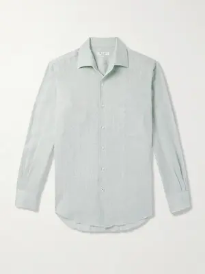 Loro Piana Spread Collar Shirts For Men