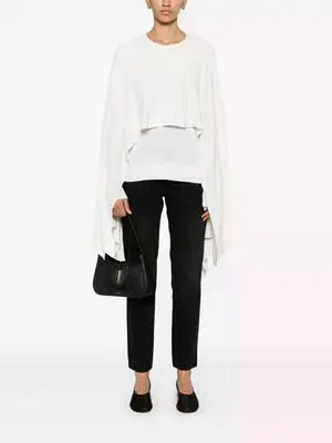 TOTEME Bouclé Cape Sweater - Neutrals