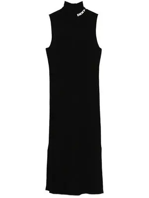 Dkny Fine-ribbed Midi Dress