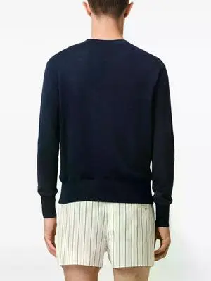 AMI Paris De Coeur-embroidered Sweater - Blue