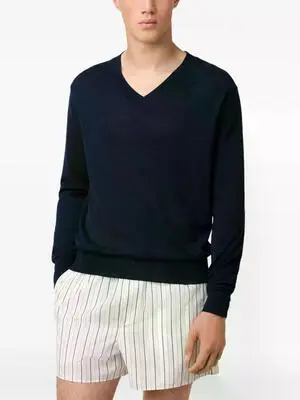 AMI Paris De Coeur-embroidered Sweater - Blue