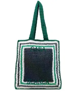 Casablanca Crochet Tote Bag - Blue