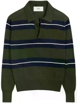 AMI Paris De Coeur Polo Shirt - Green
