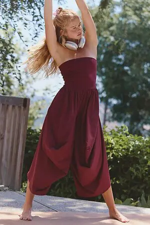 Free People Way Back Convertible One-Piece Mahogany