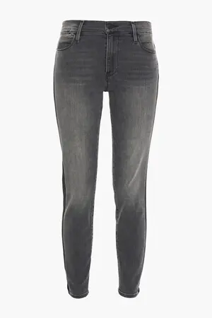 FRAME Le High Cropped Skinny Jeans - Charcoal